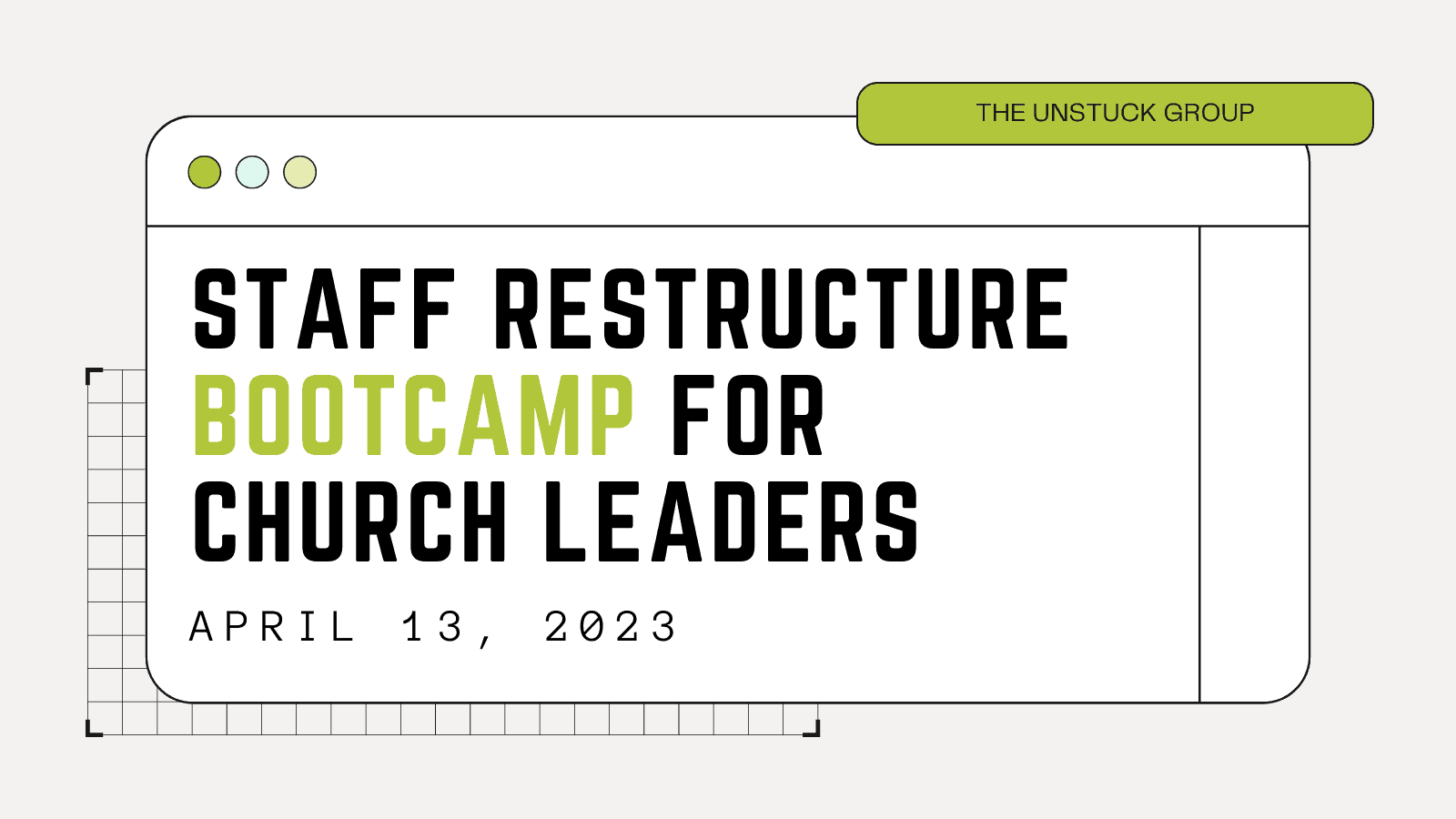 Staff Restructure Bootcamp for Church Leaders | April 13, 2023 | The ...